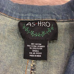 Ashro | Jackets & Coats | Ashro Denim Mixed Materials Jacket | Poshmark
